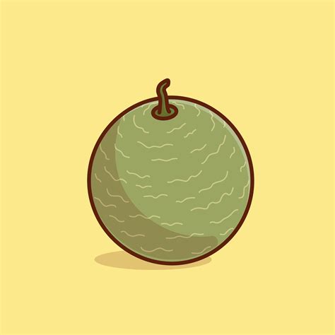 Melon Simple Cartoon Vector Illustration Fruit Nature Concept Icon Isolated 27161016 Vector Art