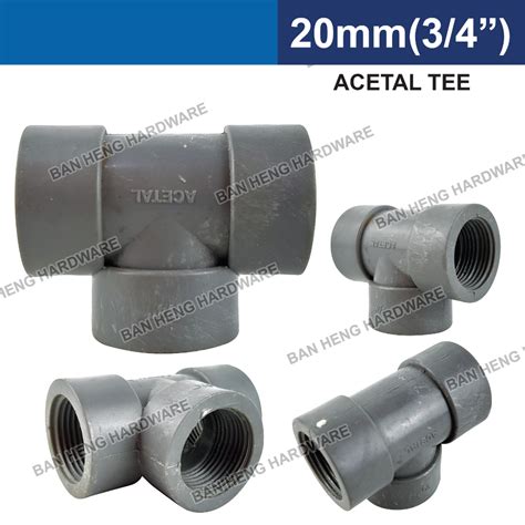 Pvc Acetal Fitting Pvc Acetal Connectors Socket Tee Elbow Nipple Socket 20mm Shopee Malaysia