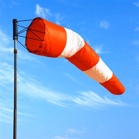 Orange And White Airport Windsocks Heavy Duty Faa Compliant