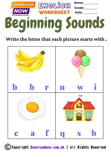 Circle The Beginning Sound C Free Printable Worksheets
