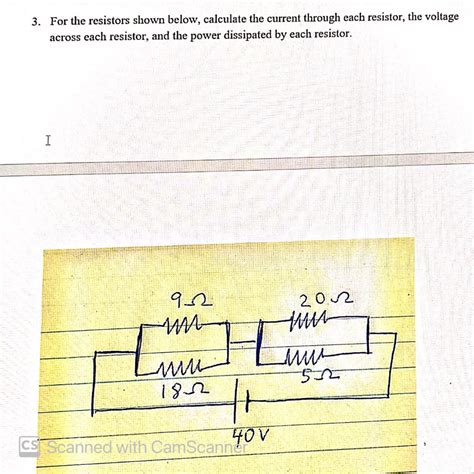 Solved 3 For The Resistors Shown Below Calculate The Chegg Com