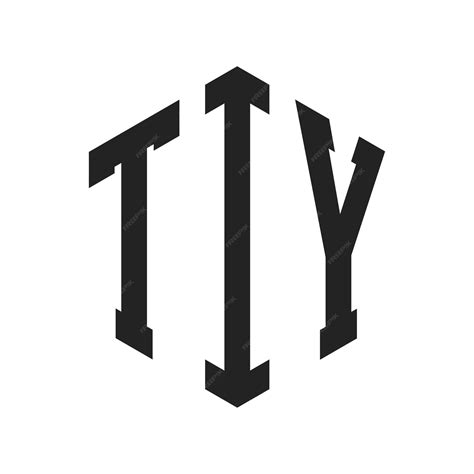 Premium Vector Tiy Logo Design Initial Letter Tiy Monogram Logo Using Hexagon Shape