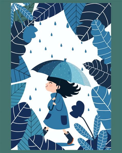 少女撑伞矢量素材cnn