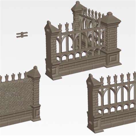 3d Printable Basic Fence Set By Dani Amengual