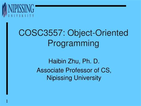 ppt cosc3557 object oriented programming powerpoint presentation free download id 5871807