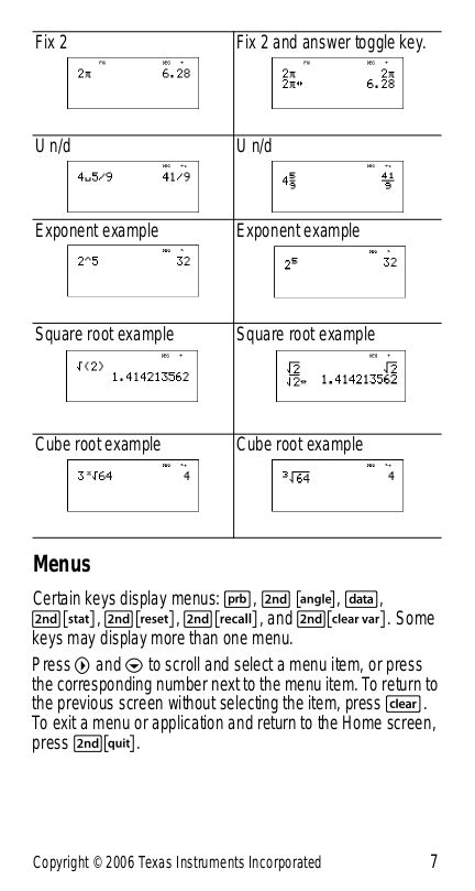 PDF Manual For TI Calculator TI 30X IIS