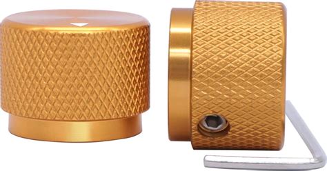 Buy Taiss 2pcs Golden Color Aluminum Rotary Electronic Control Potentiometer Knob For 6 Mm