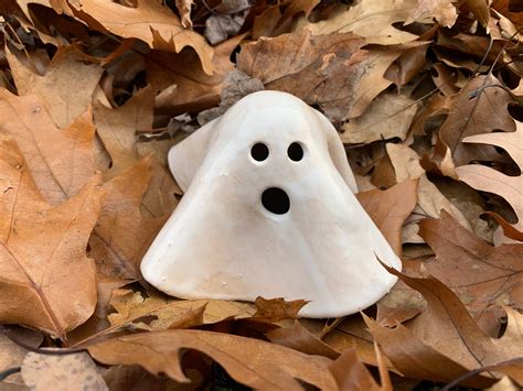 Ceramic Ghost Handmade Ghost Ghost Halloween Decor Etsy