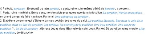 Perdition La Définition