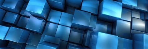 Abstract Blue Cubes Background Premium Ai Generated Image