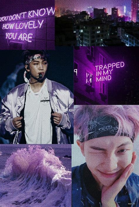 Bts Kim Namjoon Rm Purple Aesthetic Wallpaper Made By Kayci15 Bts