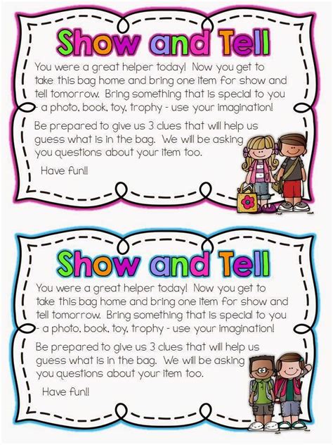 Teach With Laughter Do You Show And Tell Show And Tell Project