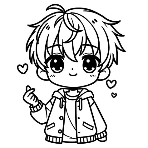 Coloriage Manga Garçon à Imprimer Sur Coloriageenfantcom