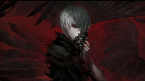 Download Red Eyes White Hair Ken Kaneki Anime Tokyo Ghoul Hd Wallpaper