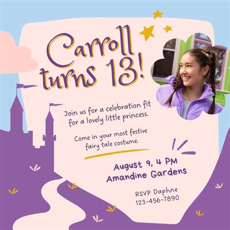 Free To Print And Edit 13th Birthday Card Templates Canva