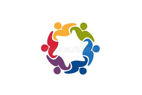 Logo Teamwork Unity People Stock Vector Illustration Of Diversity 254597251