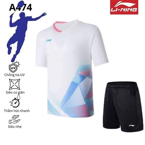 Bộ Quần Áo Cầu Lông Lining Rồng Lửa Chuyên Nghiệp Thoáng Mát Co Giãn