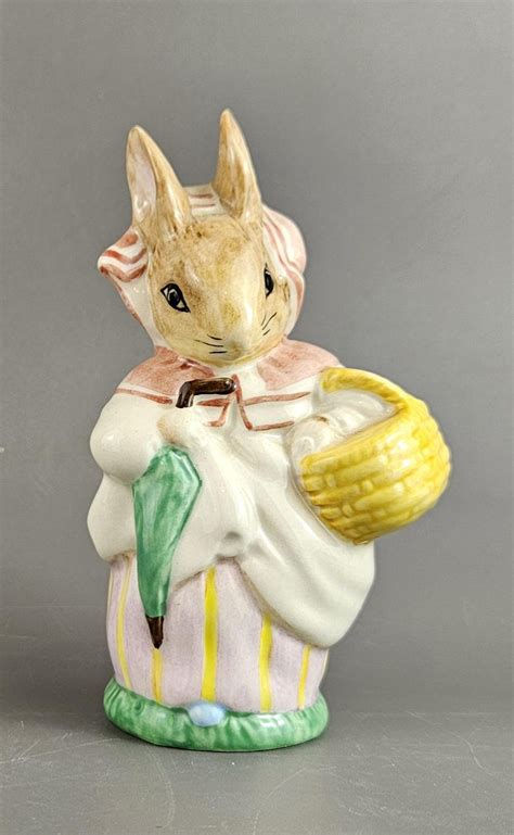 Mrs Rabbit Royal Albert Umbrella Out Pattern Beatrix Potter Figurine