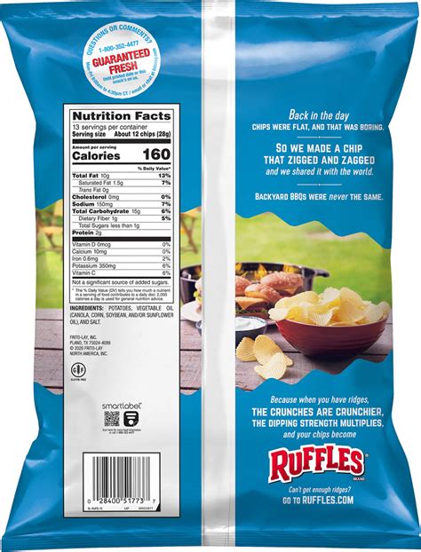 Ruffles Original Potato Chips Party Size Planogram Right
