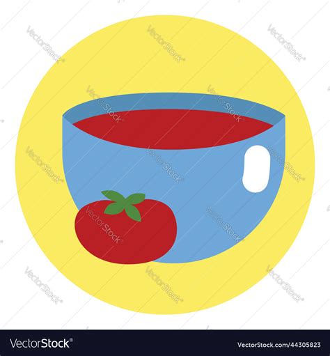 Tomato Soup On A White Background Royalty Free Vector Image