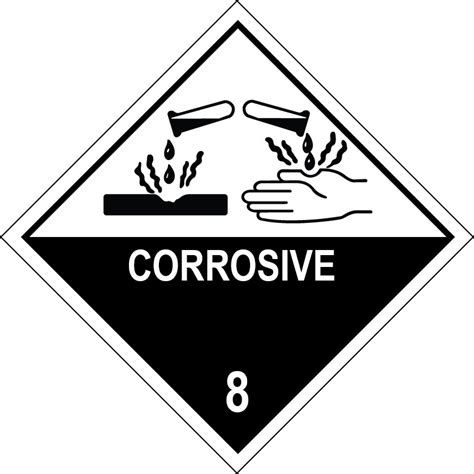 Corrosive 8 100mm X 100mm 500 Per Roll Online Labels