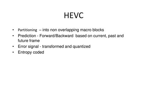 Ppt Analysis Of Motion Estimation Algorithm Hevc Using Multi Core