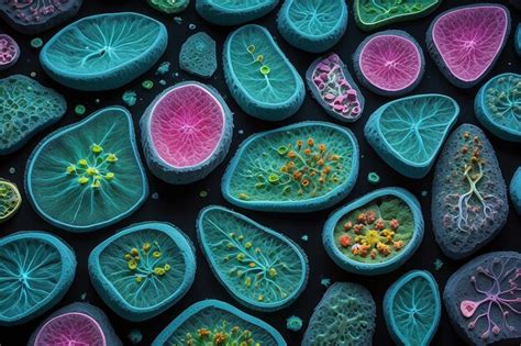 Plant Cells Viewed Via A Microscope Generative Ai Premium Ai Generated Image