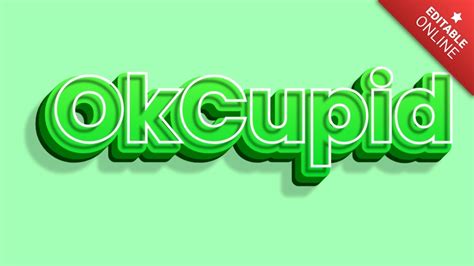 Okcupid Green 3d Text Effect Generator