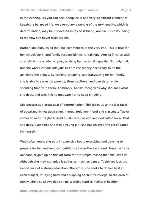 Discipline Determination Dedication 767 Words Nerdyseal