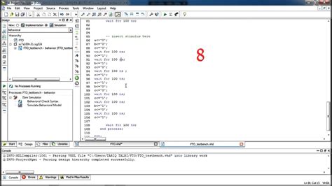Third Step On Ise Design Suitevhdl How To Set The Simulation Time