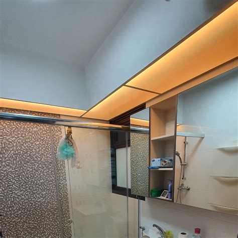 Hdb Toilet Bto Acrylic Panel Led Singapore Renovation Bespoke