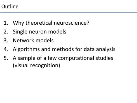 Ppt Brief Notes On Theoretical Neuroscience Powerpoint Presentation