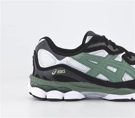 Asics Gel Nyc Trainers Grey Black Green Mens Trainers