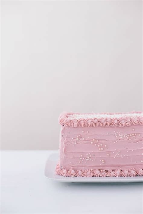 Rectangle Cake With Vanilla Buttercream Handmade Charlotte