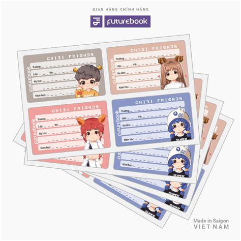 Nhãn Vở Học Sinh Chibi Friends Msp N148 Vpp Futurebook Giao Mẫu Ngẫu Nhiên Shopee Việt Nam