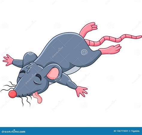 Cartoon Dead Mouse Stock Vector Illustration Of Death 136771831