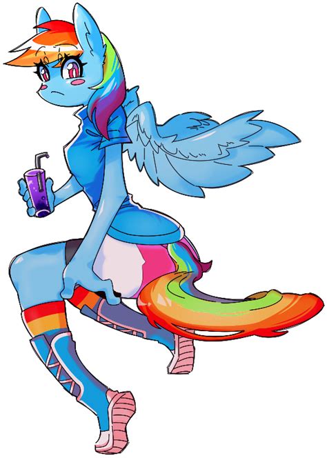 Anthro Rainbow Dash Anthro Dash By Pomadora1 On Deviantart