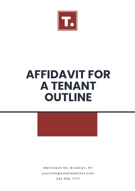 Free Affidavit For A Tenant Outline Template To Edit Online