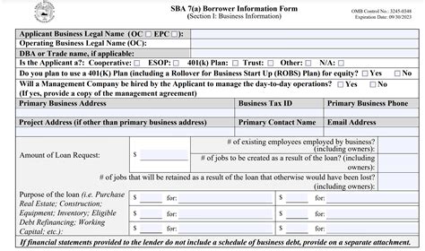 Instructions For Completing Sba Form 1919 Printable Forms Free Online