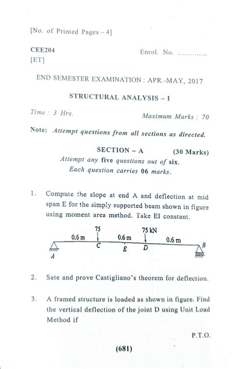 SA Structural Analysis Assignment Basic Civil Engineering Studocu