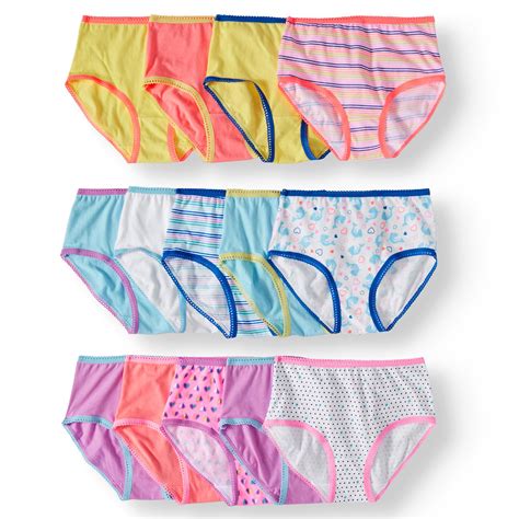 Wonder Nation Girls Brief Underwear 14 Pack Sizes 4 18