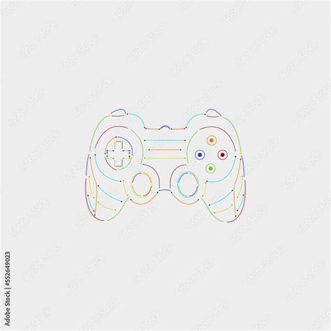 Digital Joystick Dot Line Tech Connection Background Stock Vector Adobe Stock