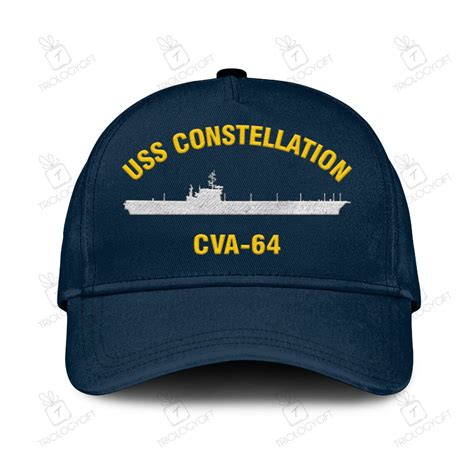 Uss Constellation Cva 64 Classic Cap Custom Embroidered Us Navy Ships