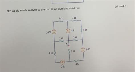 Solved Apply mesh analysis to the circuit in Figure and | Chegg.com