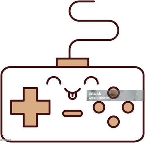 Video Game Control Kawaii Character Stock Illustration Download Image