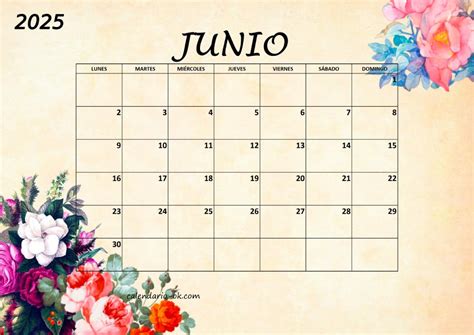 Calendario De Junio Precioso 51 Plantillas De Calendario Junio 2024