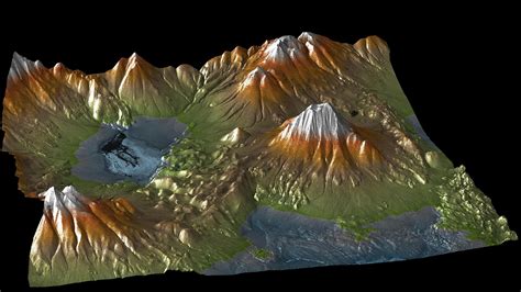 Tandem X Digital Elevation Model The Aracar Volcano On The Chilean Argentinian Border