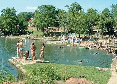Medicine Park Oklahoma Bath Lake Nice Dip Cool Water Hot Weather