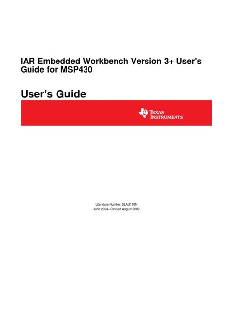 Msp Fet430 Users Guide Pdf