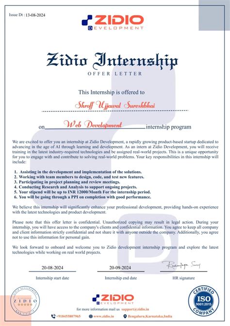 ujjawal shroff on linkedin webdevelopment internship